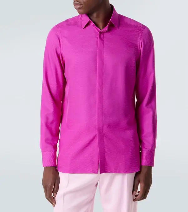 TOM FORD Perforated Silk Twill Shirt