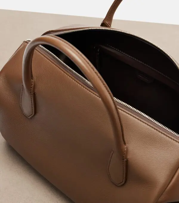 THE ROW Faye Leather Top Handle Bag - Brown