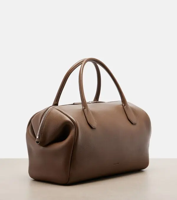 THE ROW Faye Leather Top Handle Bag - Brown