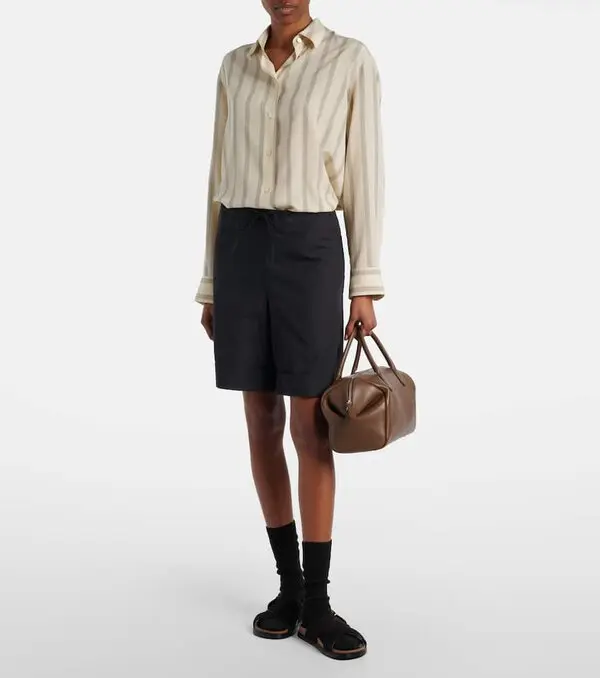 THE ROW Faye Leather Top Handle Bag - Brown