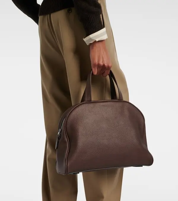 THE ROW Bindle Small Leather Tote Bag - Brown