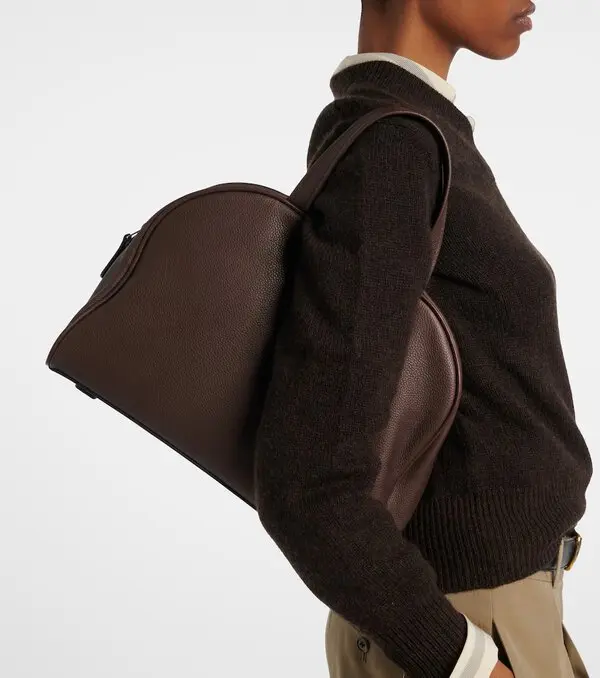 THE ROW Bindle Small Leather Tote Bag - Brown