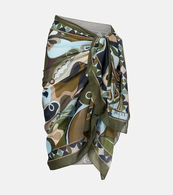 Emilio Pucci Orchidee Cotton Beach Cover-up - Multicoloured