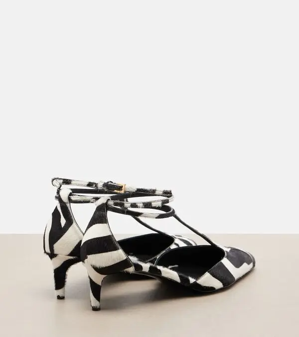 Khaite Mia Calf Hair Pumps - Black