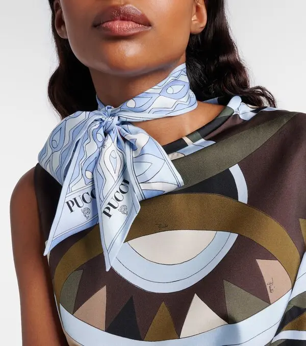 Emilio Pucci Printed Silk Twill Scarf