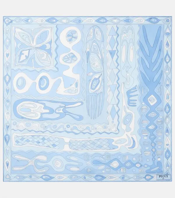 Emilio Pucci Angoli Silk Twill Scarf