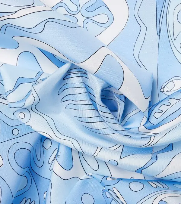 Emilio Pucci Angoli Silk Twill Scarf