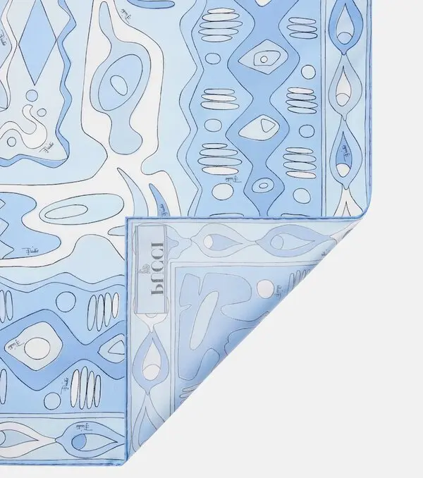 Emilio Pucci Angoli Silk Twill Scarf