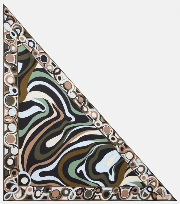 Emilio Pucci Marmo Silk Twill Scarf - Multicoloured