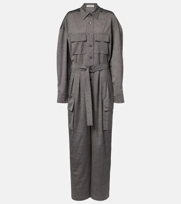 THE FRANKIE SHOP Linda Belted Jumpsuit - Grey