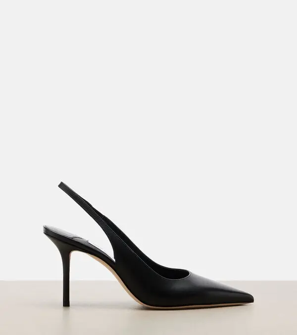 JIMMY CHOO Love Leather Slingback Pumps - Black