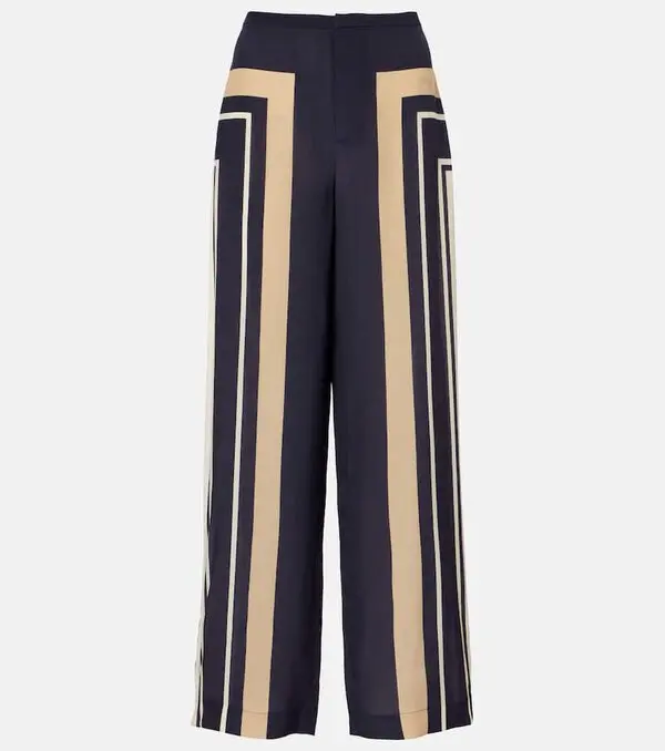 SIR. Pietra Printed Silk Wide-leg Pants - Multicoloured