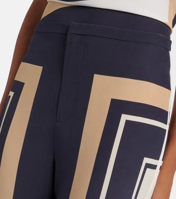 SIR. Pietra Printed Silk Wide-leg Pants - Multicoloured