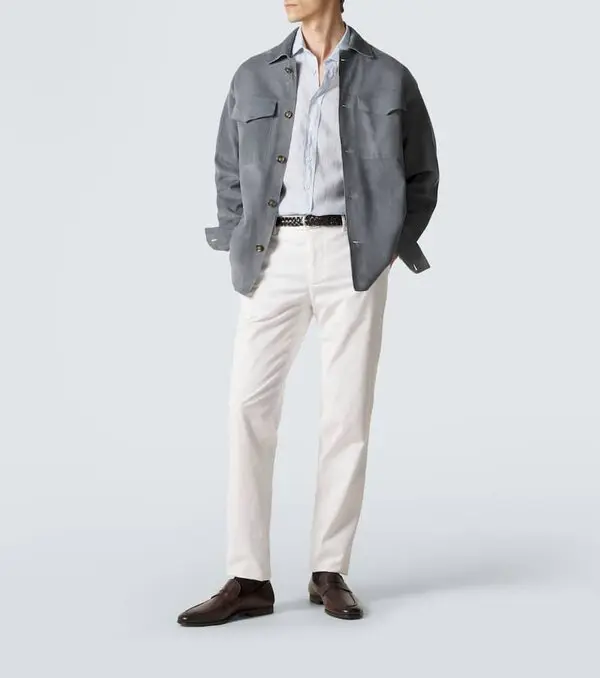 LARDINI Linen Shirt - Blue