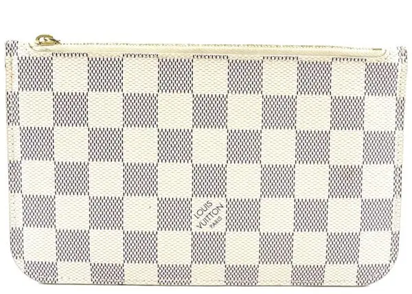 LOUIS VUITTON Damier Azur Pochette Pm - Beige Lining