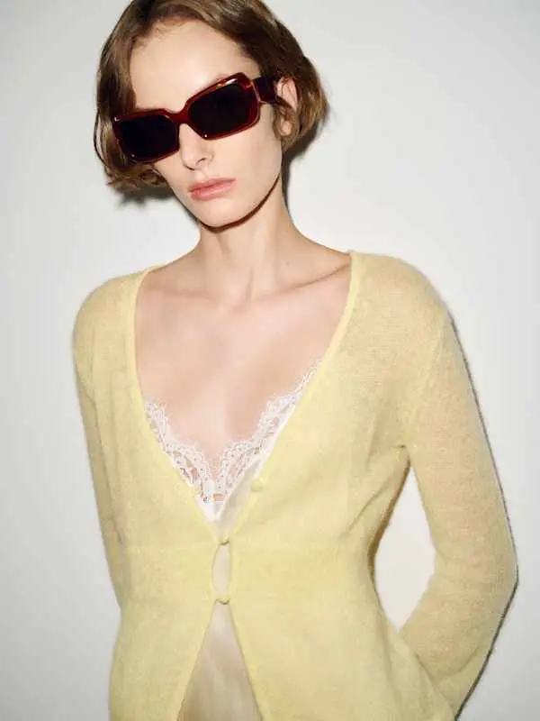 REFORMATION Delphine Sheer Cardigan