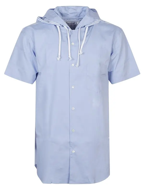 Comme Des Garçons Hooded Shirt - Blue