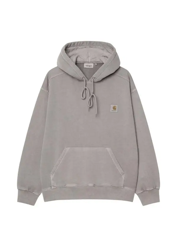Carhartt Work In Progress Logo Cotton Hoodie - Grey