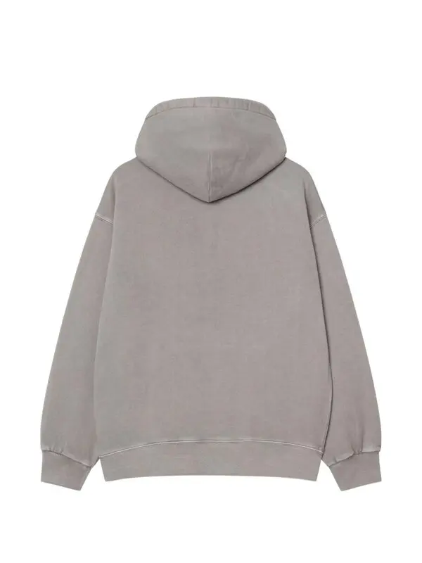Carhartt Work In Progress Logo Cotton Hoodie - Grey