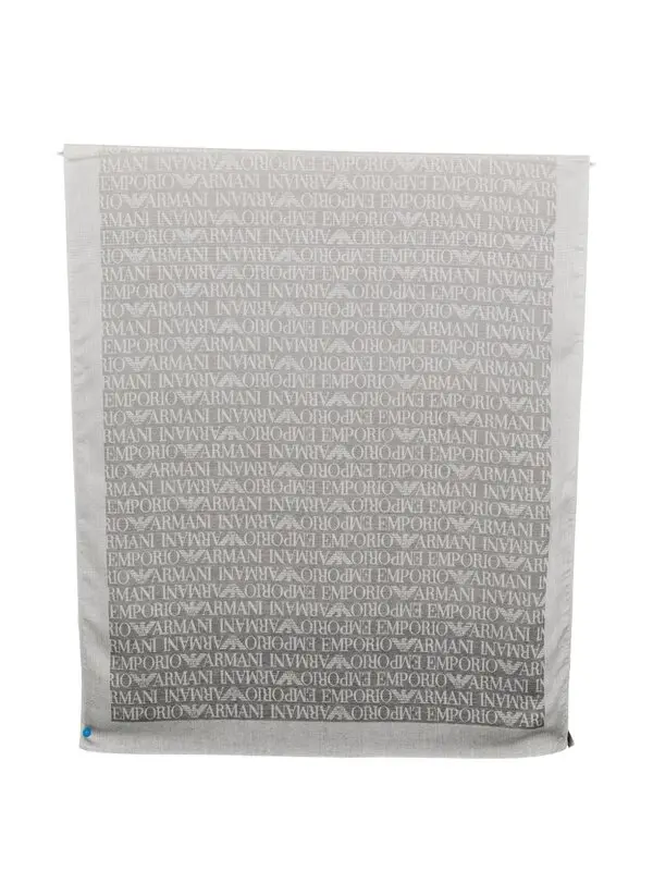 Emporio Armani Allover Logo Stole - Grey