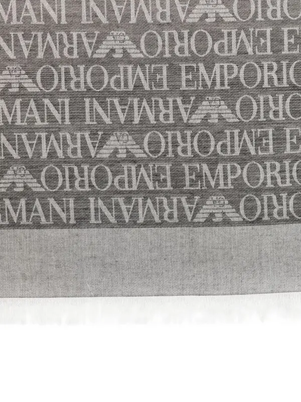 Emporio Armani Allover Logo Stole - Grey
