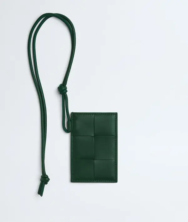 Bottega Veneta Cassette Badge Holder - Emerald Green