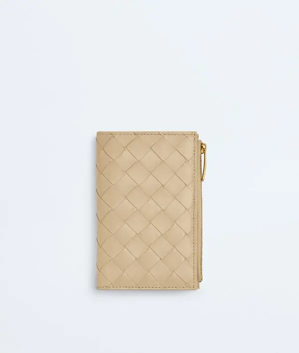 Bottega Veneta Intrecciato Medium Bi-fold Wallet - Ecru