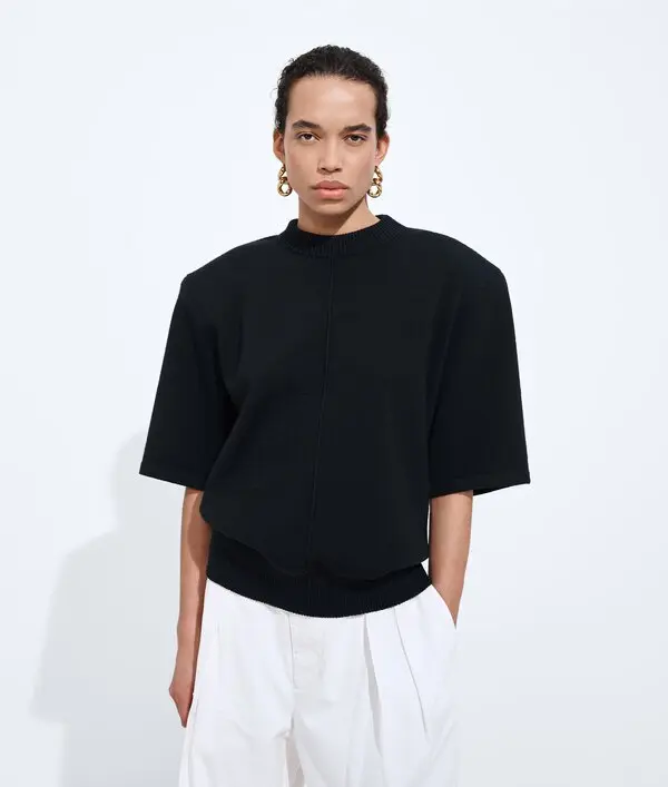 Bottega Veneta Wool Tailored Top - Midnight Blue