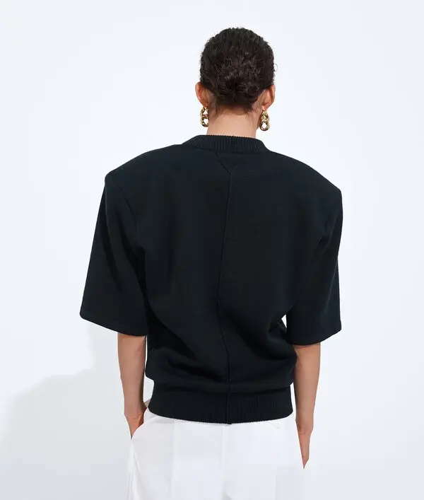 Bottega Veneta Wool Tailored Top - Midnight Blue