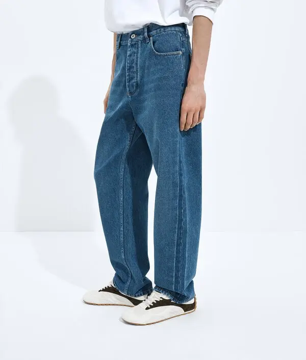 Bottega Veneta Medium Indigo Wide-leg Jeans - Mid Blue