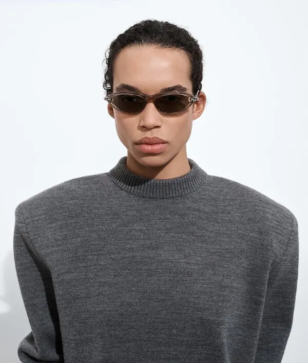 Bottega Veneta Knot Cat Eye Sunglasses - Beige/green