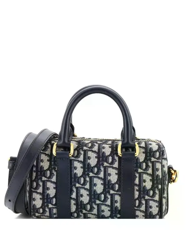 Dior Groove Convertible Bowling Bag Oblique Canvas Nano Handbag - Blue