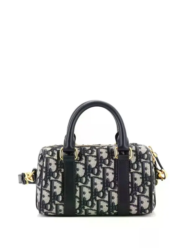Dior Groove Convertible Bowling Bag Oblique Canvas Nano Handbag - Blue