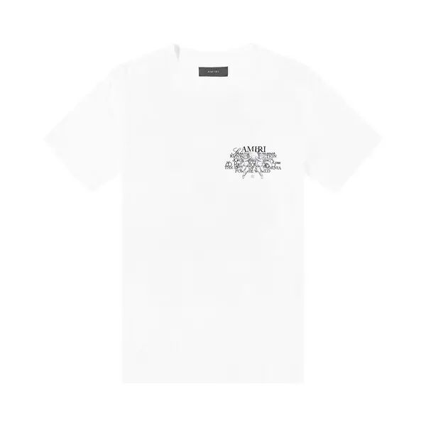 Amiri Cherub Text Tee - White