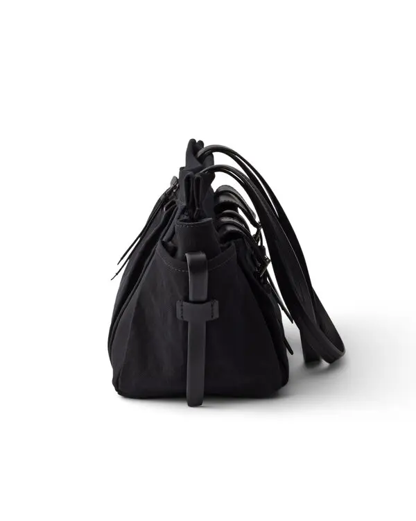 Prada Canvas And Leather Tote Bag - Black