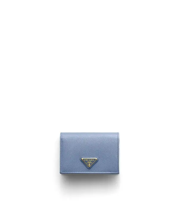 Prada Small Saffiano Leather Wallet - Blue