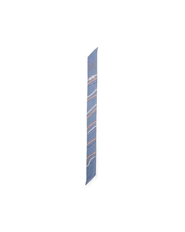 Prada Printed Silk Twill Skinny Scarf