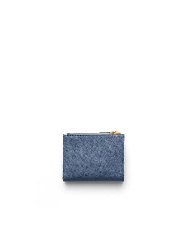 Prada Small Saffiano Leather Wallet - Blue