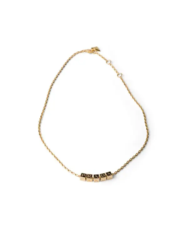 Prada Metal Necklace - Gold/silver