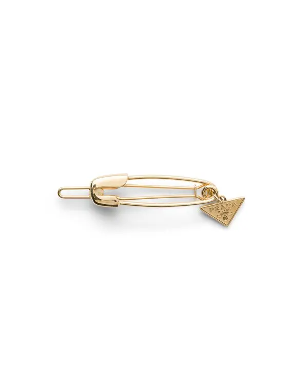 Prada Metal Hair Clip - Gold/silver