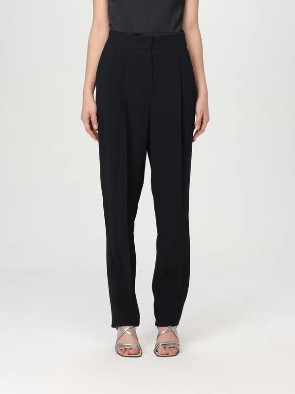 Emporio Armani Crêpe Trousers - Black