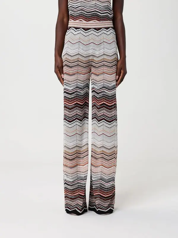 Missoni Zigzag Knit Wide Leg Pants - Multicolor