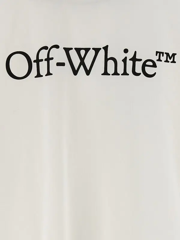 Off-White Logo" Cropped T-shirt - White