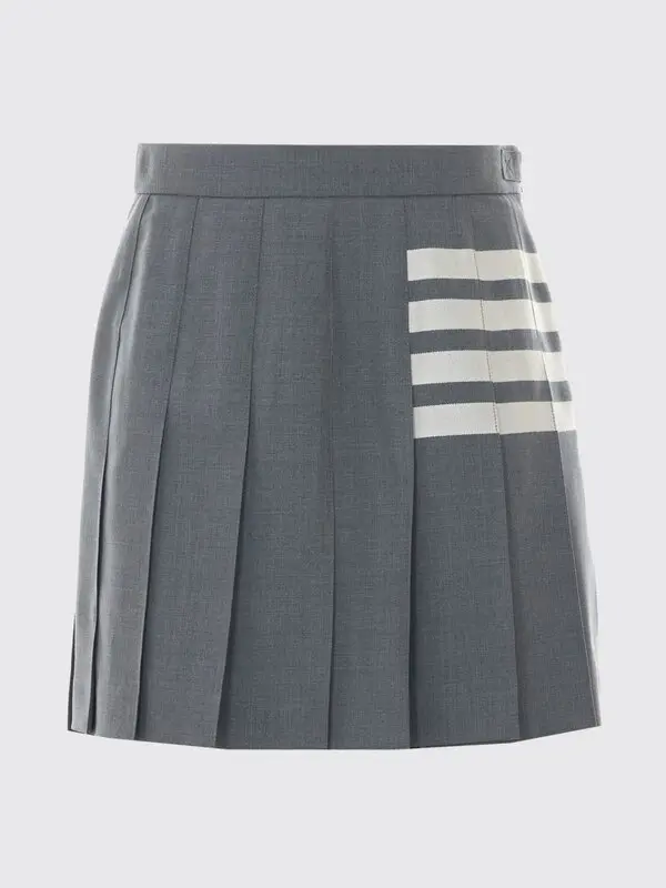 Thom Browne Pleated Skirt With Signature Stripes