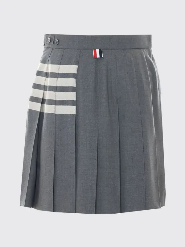 Thom Browne Pleated Skirt With Signature Stripes