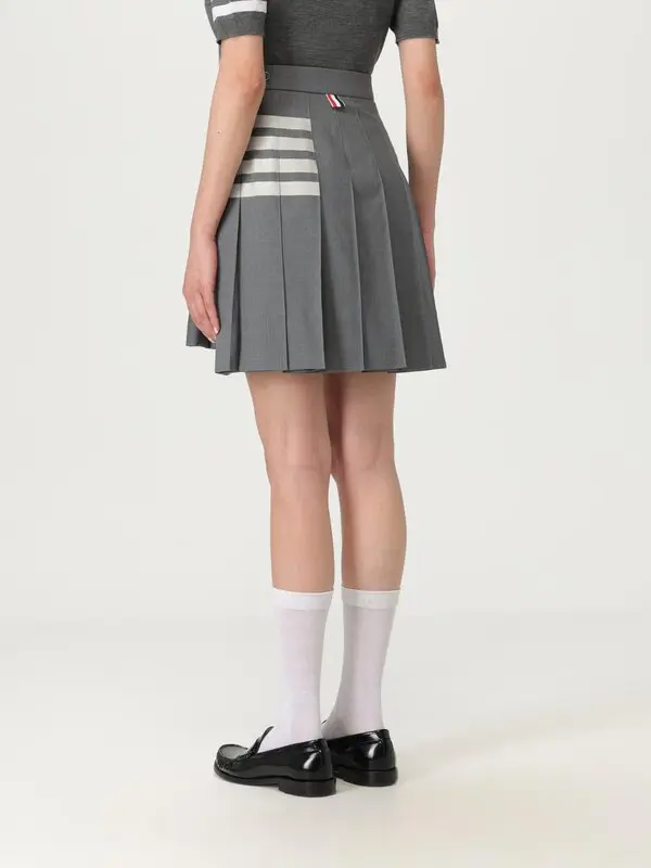 Thom Browne Pleated Wool Mini Skirt