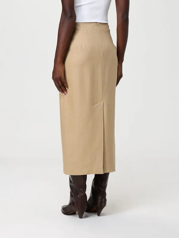 Max Mara Linen Midi Skirt - Beige
