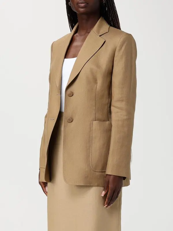 Max Mara Single-breasted Camel Drap Blazer - Beige