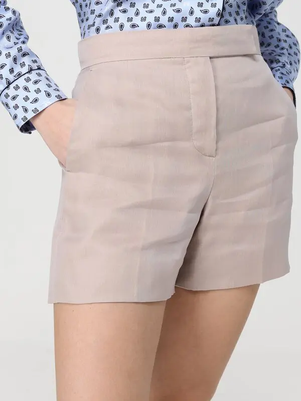 Max Mara Silk High-waisted Shorts - Brown