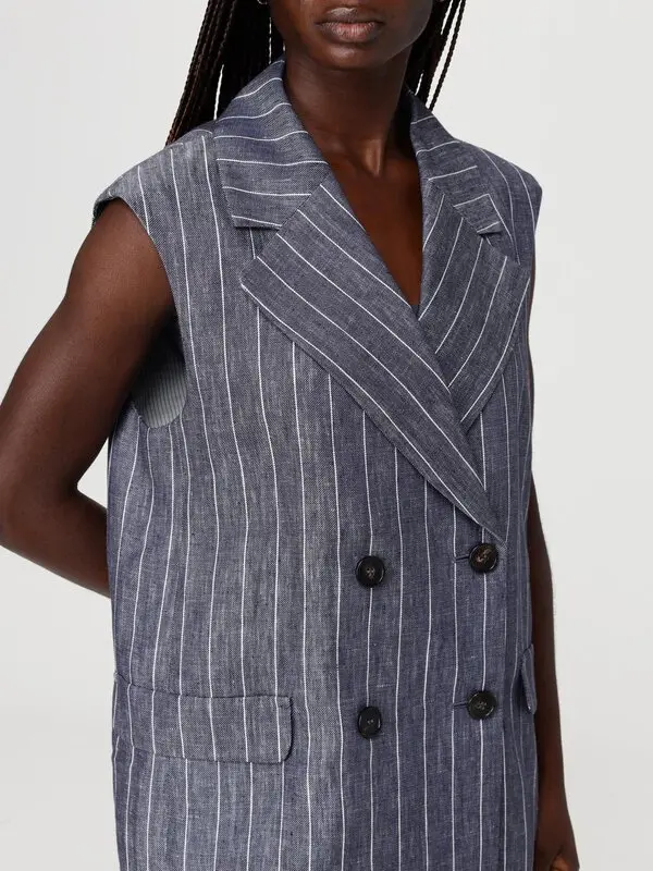 Max Mara Ballò Pinstriped Linen Vest